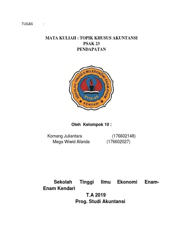 PSAK 23: Pendapatan dalam Akuntansi | PDF