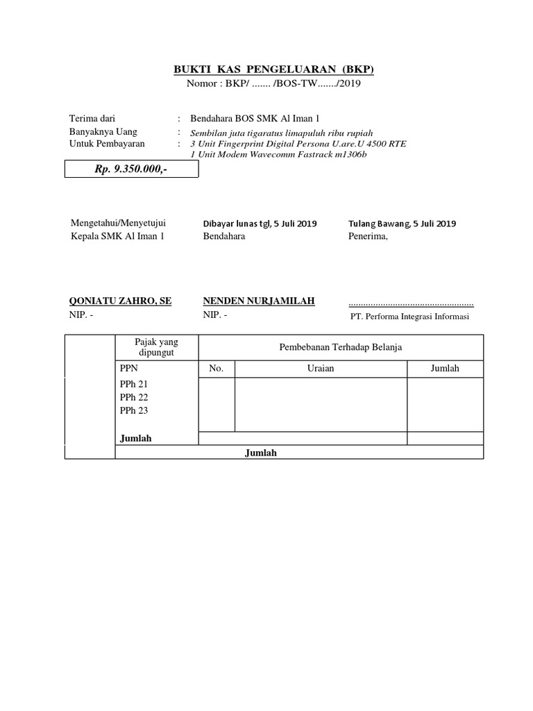 Contoh Bkp Bos Pdf