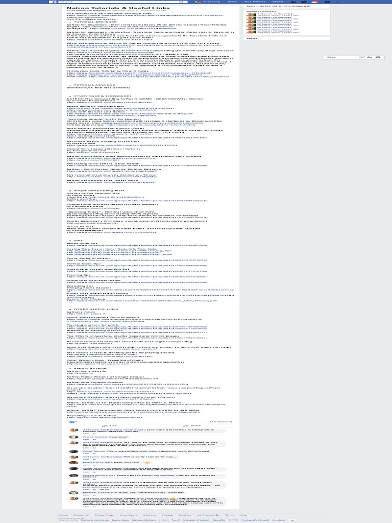 Natron Tutorials & Useful Links - Facebook | PDF | Blender (Software ...