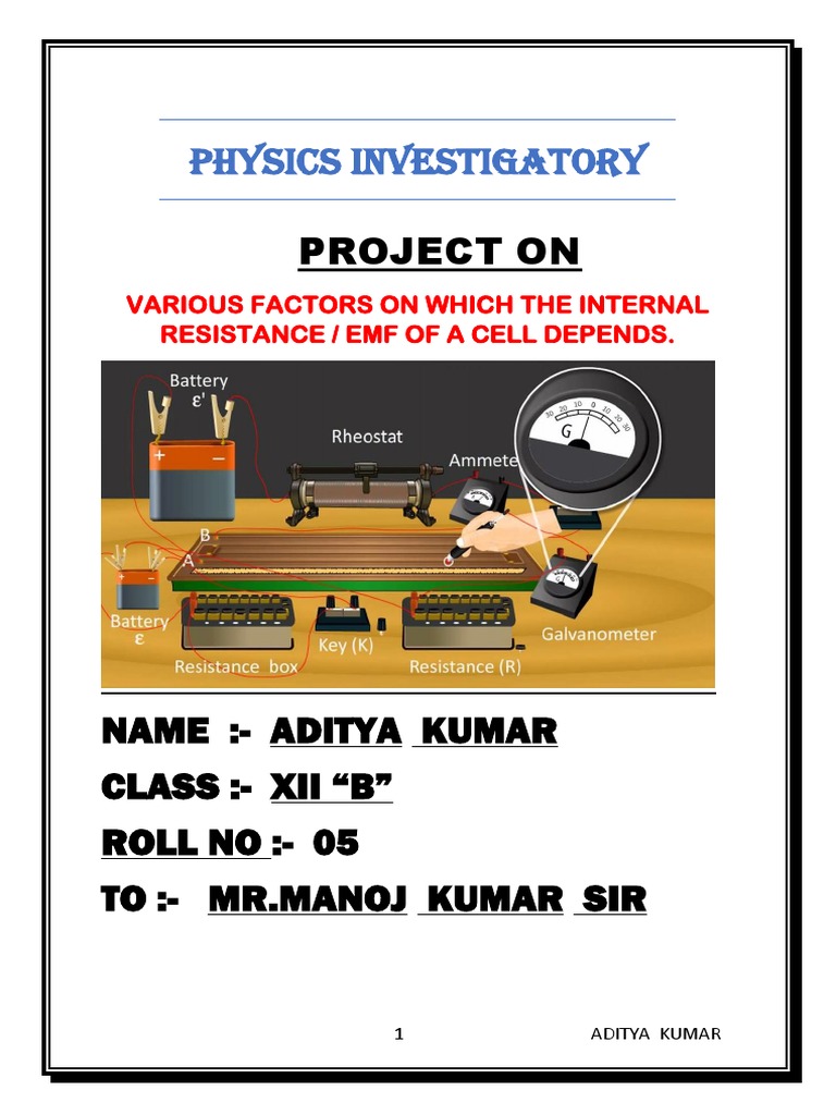 Physics Investigatory CLASS 12 | PDF | Electrical Resistance And ...