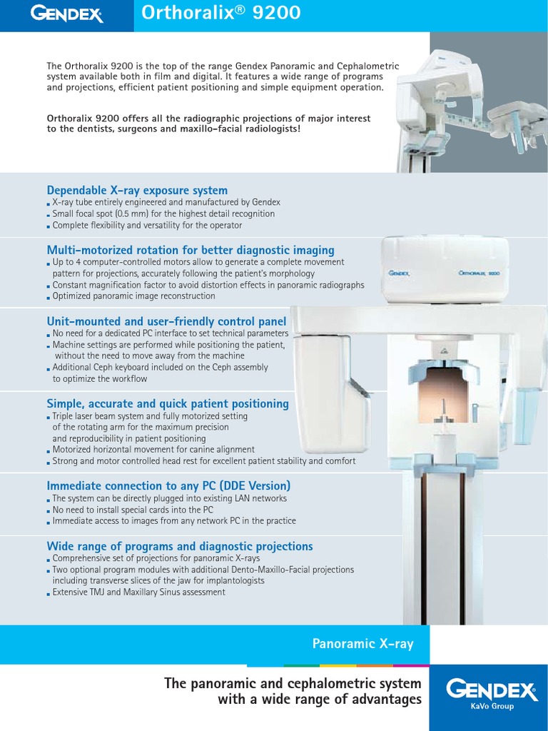 Gendex Orthoralix 9200 | PDF | Radiography | X Ray