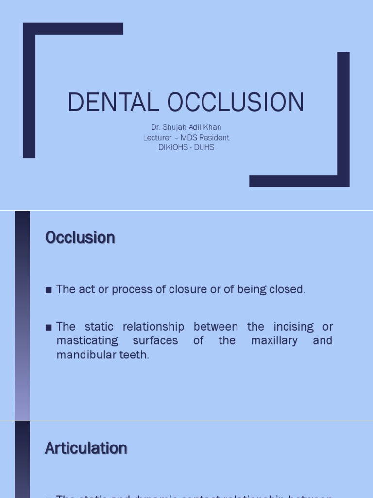Concepts of Dental Occlusion Explained | PDF | Dentistry | Mouth