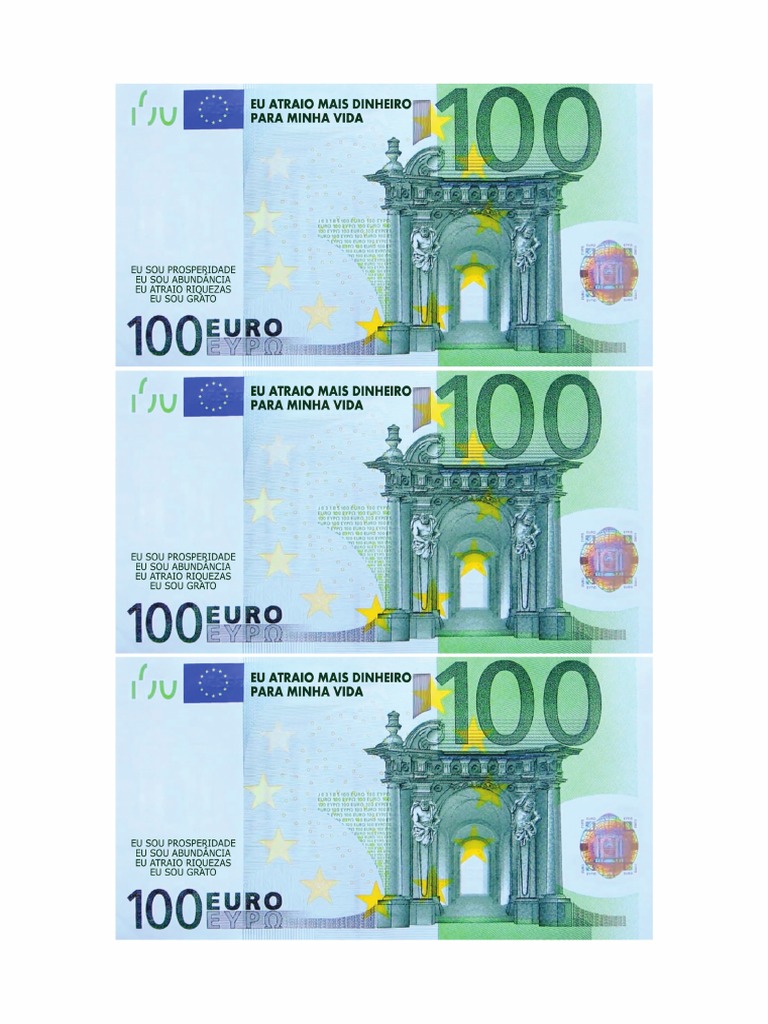 100 Euros - Imprimir e Visualizar | PDF