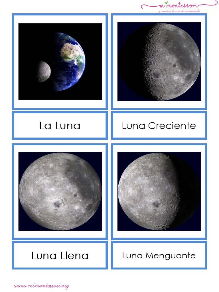 Material Montessori La Luna y Sus Fases | PDF