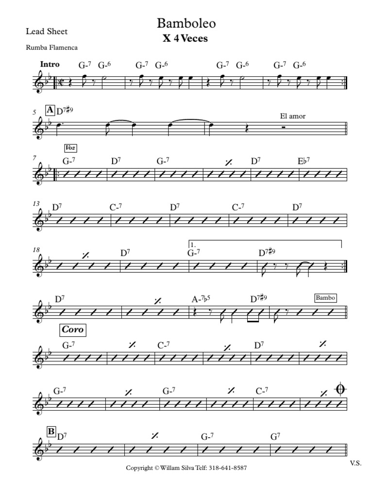 Bamboleo Lead Sheet | PDF