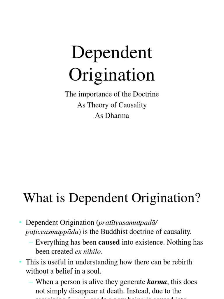 Buddhism Dependent Origination | PDF | Karma | Tibetan Buddhism