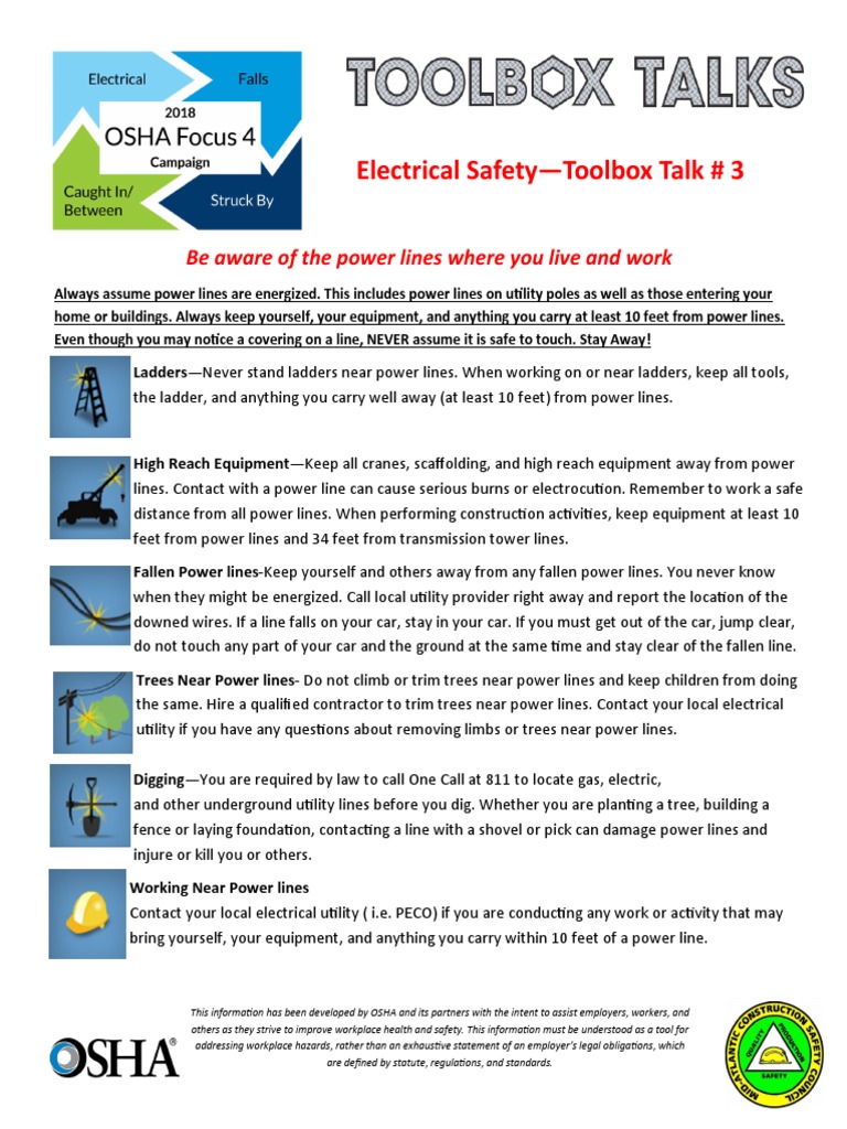 Osha Power Line Safety
