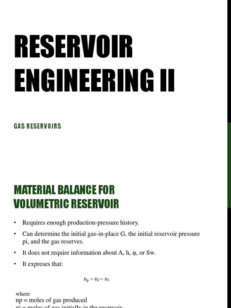 Gas Reservoir Material Balance Analysis | PDF