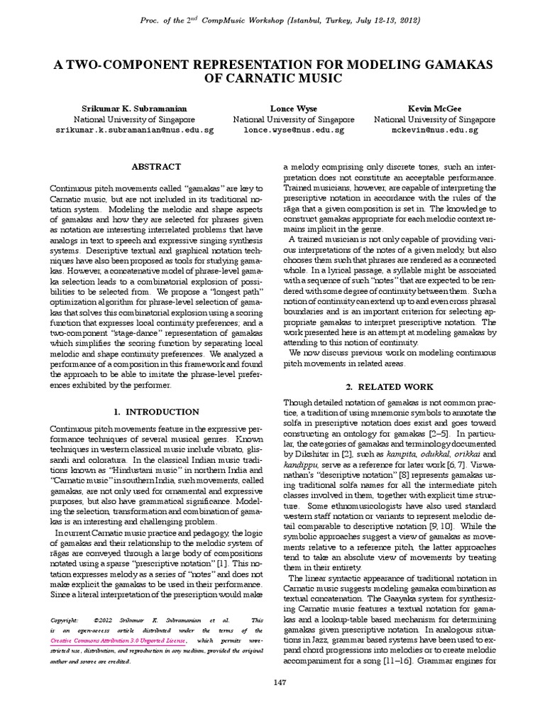 27 Srikumar K Subramanian 2nd Compmusic Workshop 2012 | PDF | Musical Notation | Entertainment ...