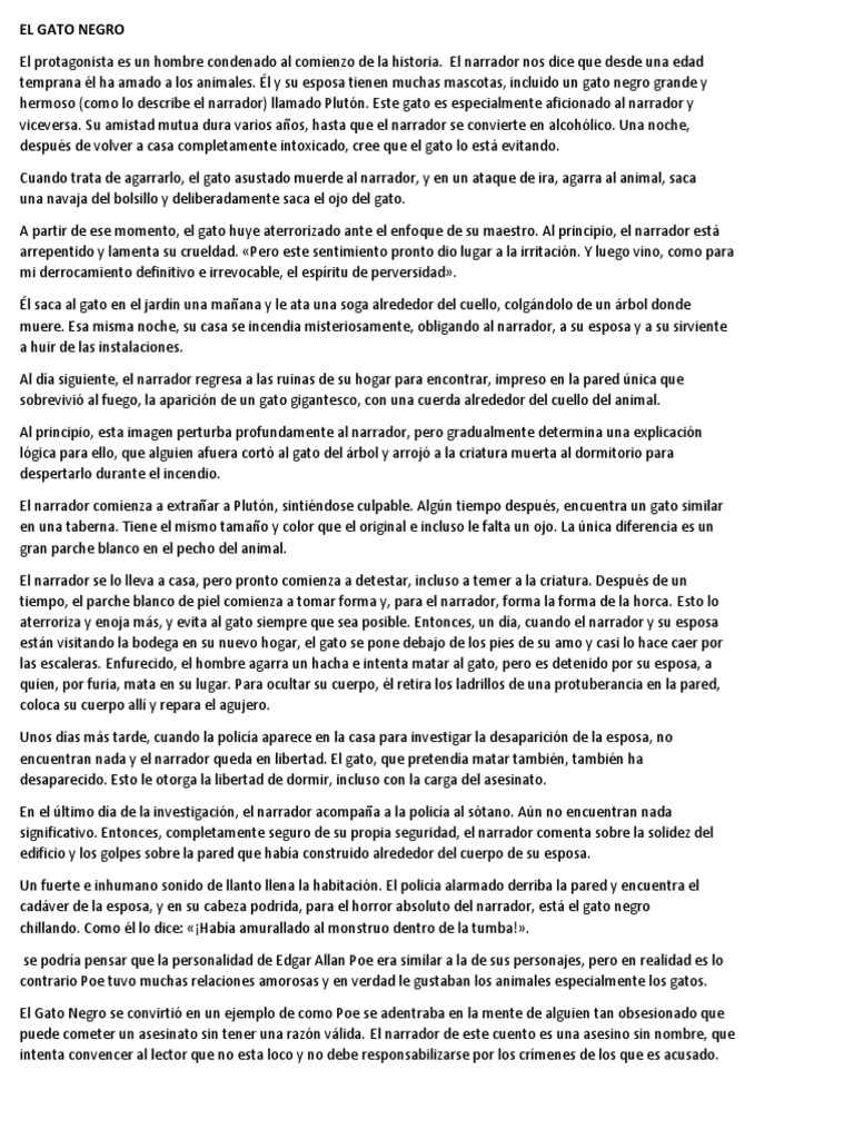 El Gato Negro | PDF | El Cuervo