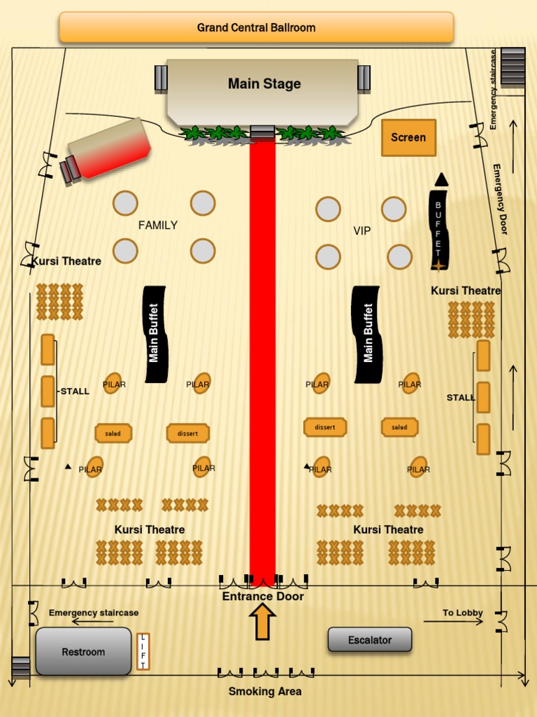 Grand Ballroom Lay Out Wedding Western | PDF
