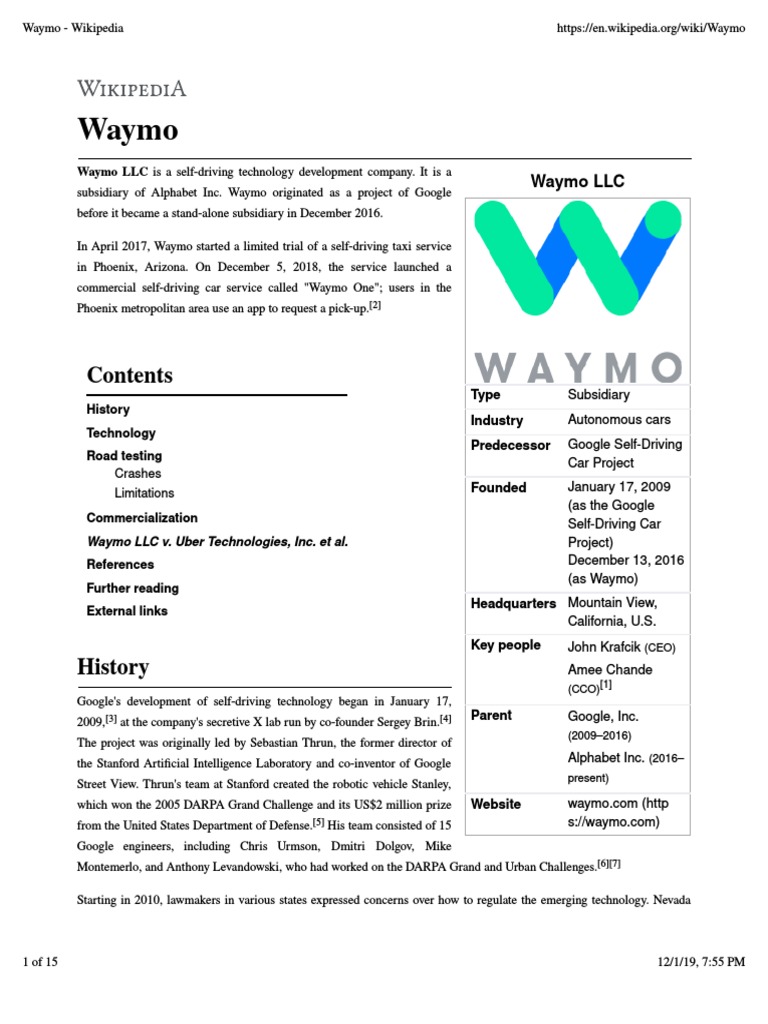 Waymo | PDF | Waymo | Land Vehicles