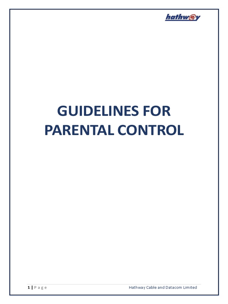 Guidelines For Parental Control | PDF | Ios | Google Play