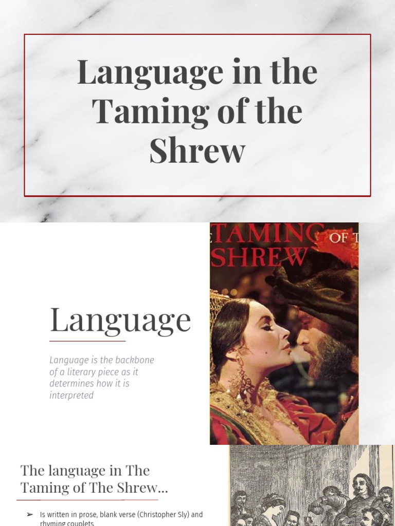 The Language and Literary Devices Used in The Taming of the Shrew | PDF ...