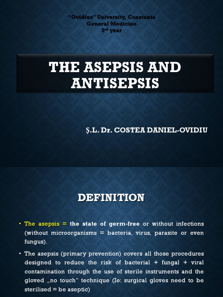 02 - Asepsis and Antisepsis | PDF | Sterilization (Microbiology ...