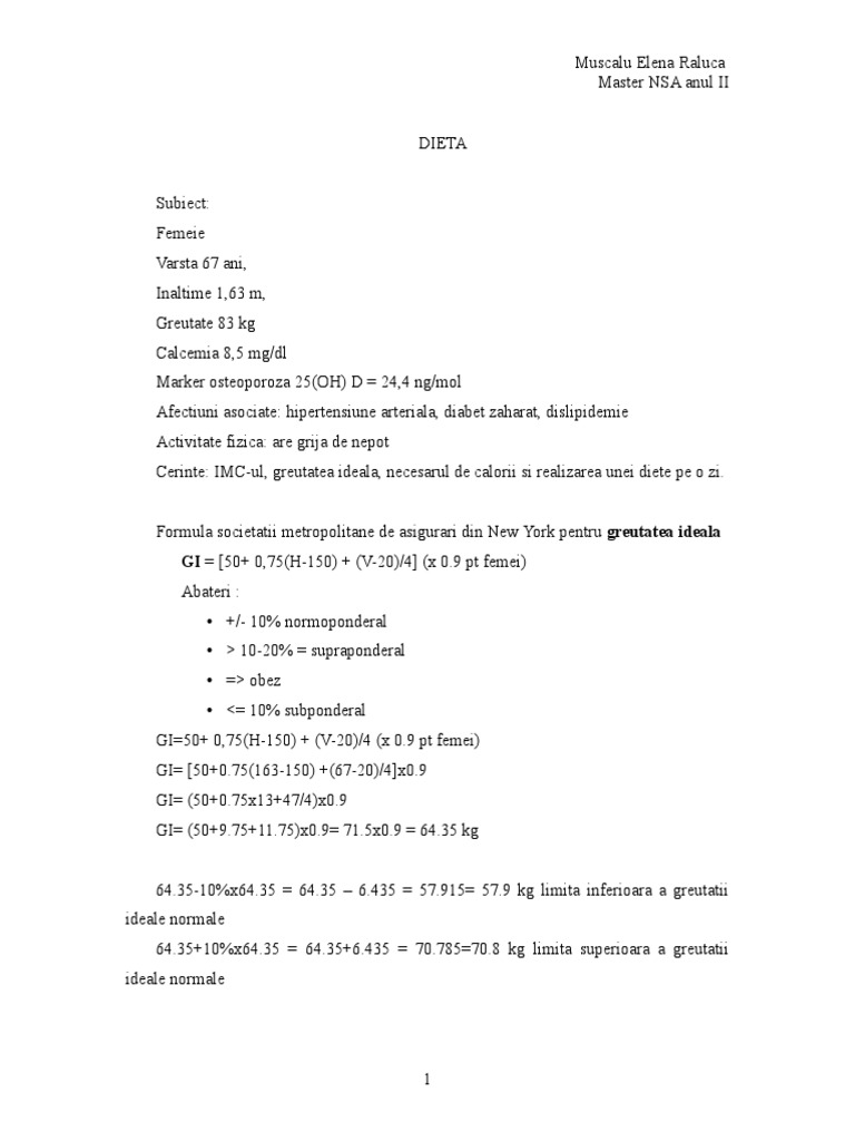 Dieta Paulescu | PDF