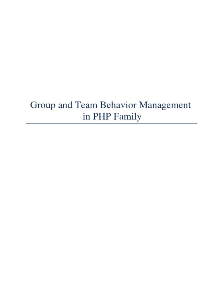 Organizational Behavior of PHP-Group | PDF | Organizational Culture ...