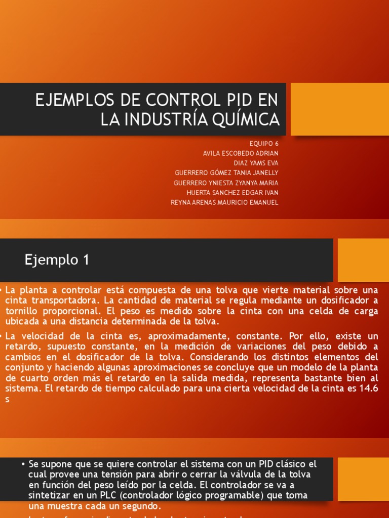 Ejemplos de Control Pid en La Industría Química | PDF | Enseñanza de ...