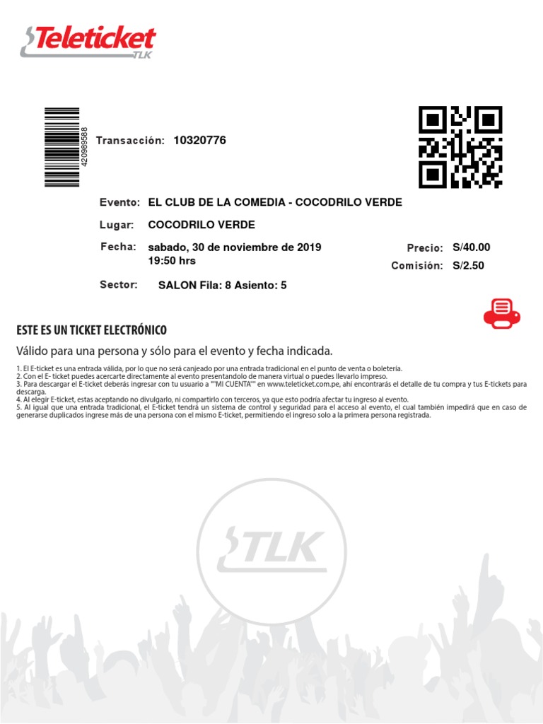 Entrada en Teleticket | PDF