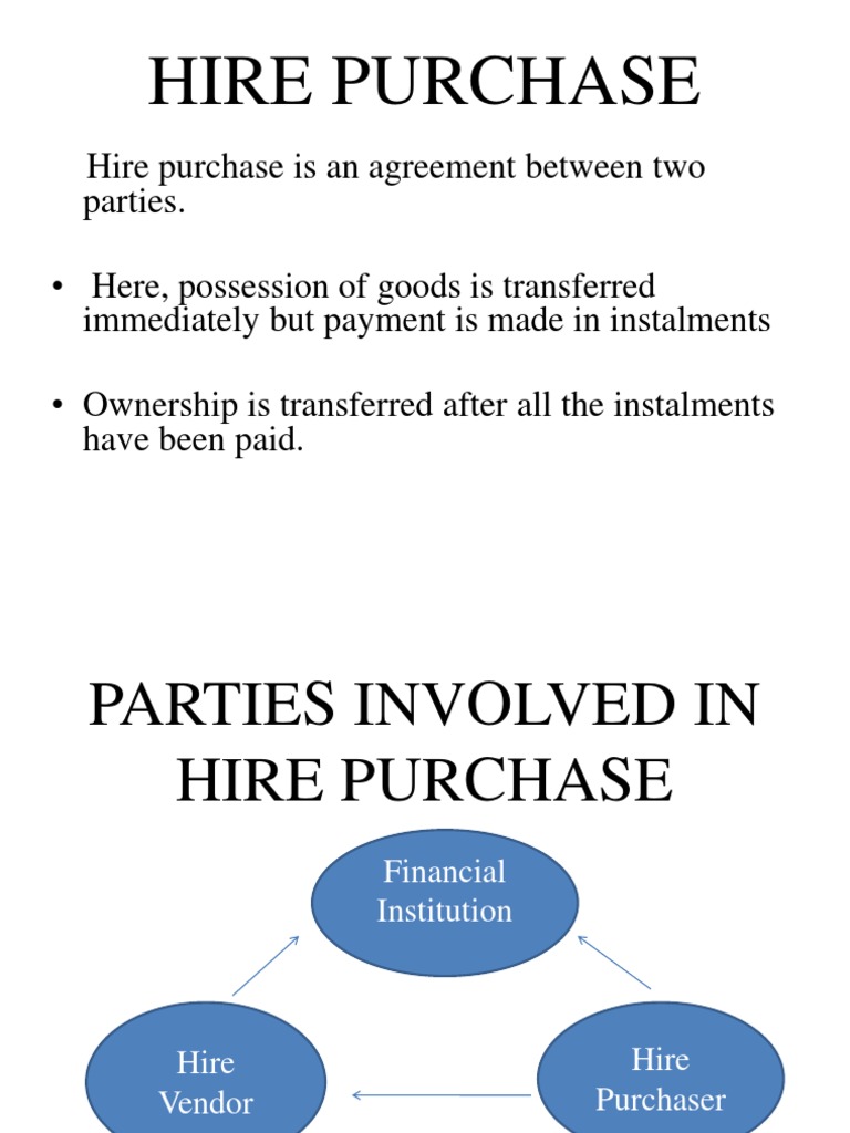 Hire Purchase | PDF | Lease | Sales