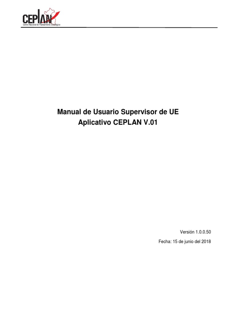 Manual Supervisor CEPLAN V.01 | PDF | Ventana (informática) | Usuario (informática)