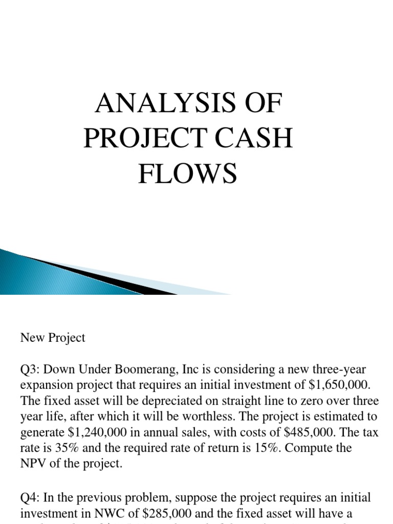 Analysis of Project Cash Flows | PDF | Net Present Value | Internal ...