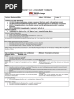 Tpack Lesson Plan Sample 1 | PDF | Lesson Plan | Classroom