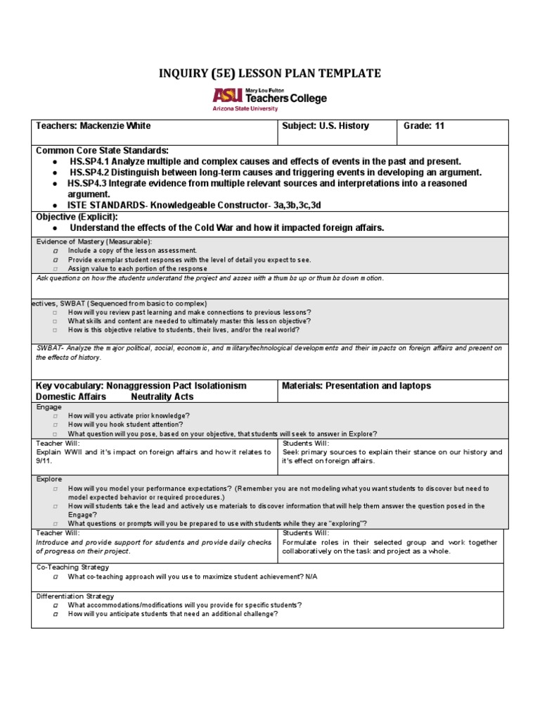 PBL Lesson Plan 2 | PDF | Teachers | Lesson Plan