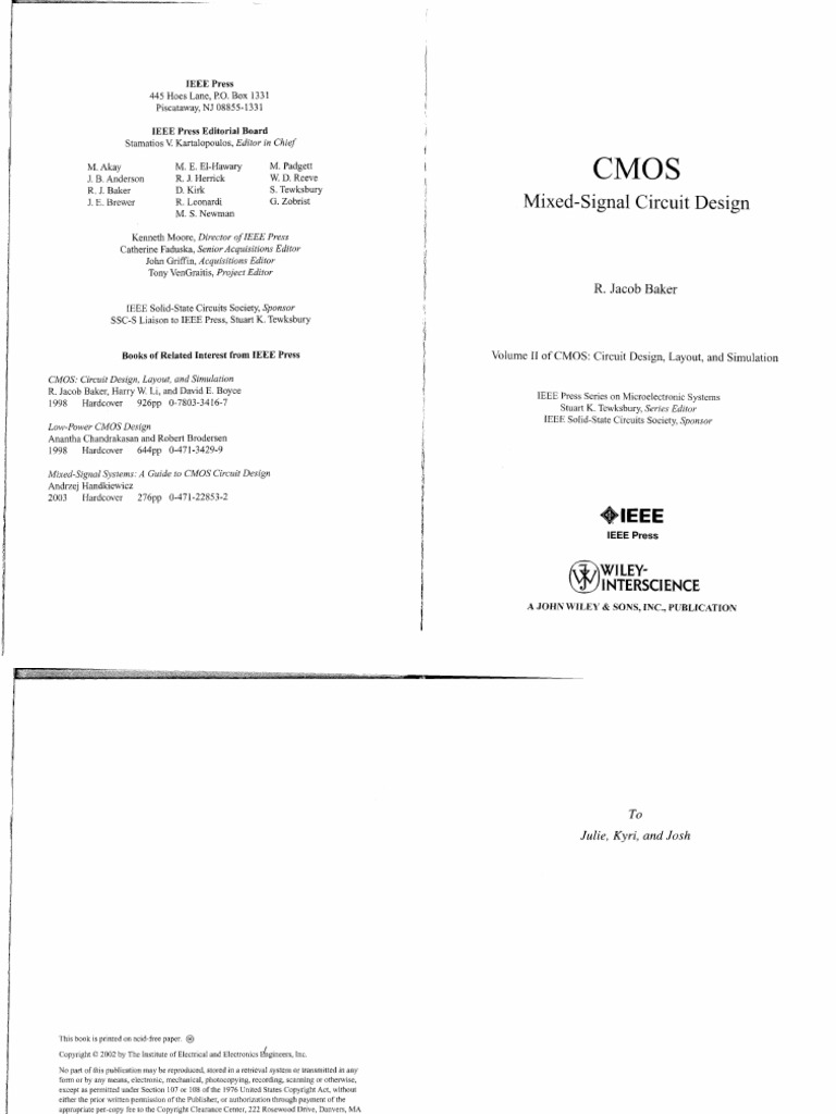 CMOS Mixed Signal Circuit Design | PDF
