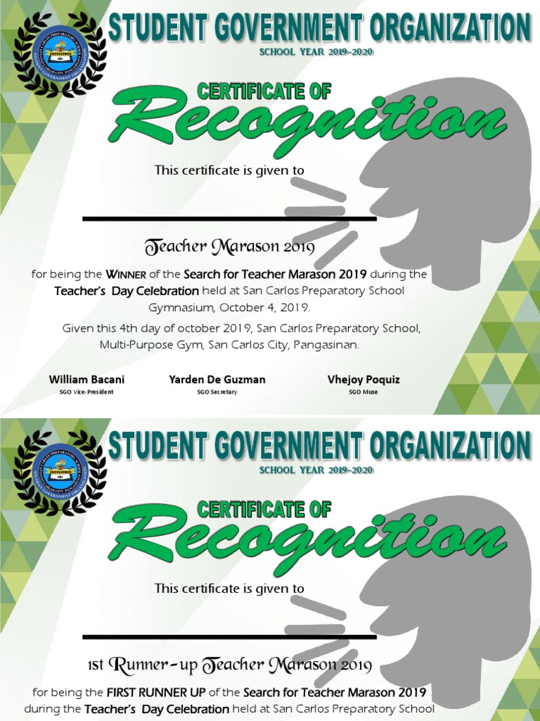 Certificate For Pageant | PDF