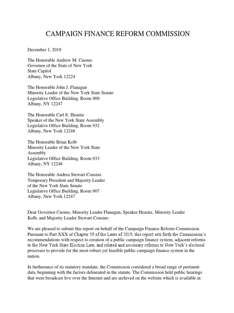 Public Financing Elections Report | PDF | Campaign Finance In The ...