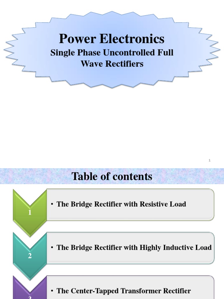 Single Phase Rectifiers Explained | PDF | Rectifier | Direct Current
