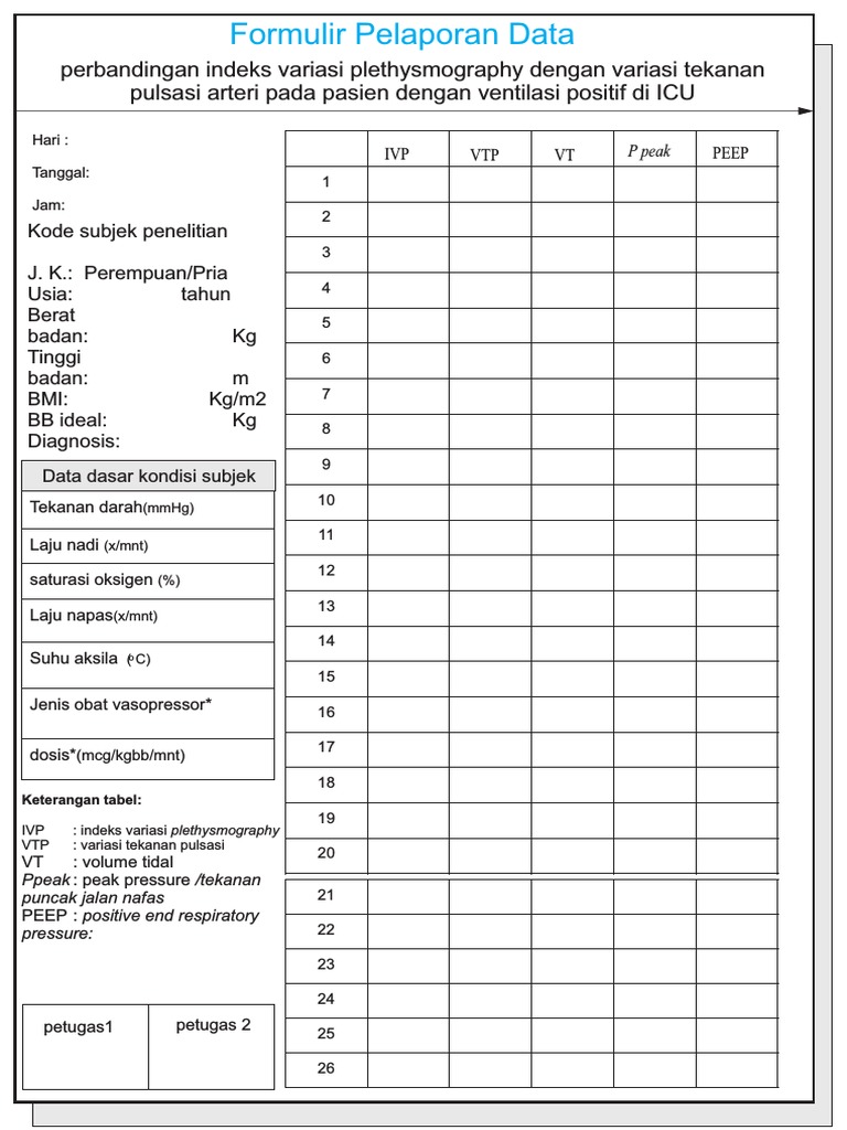 Contoh Case Report Form | PDF