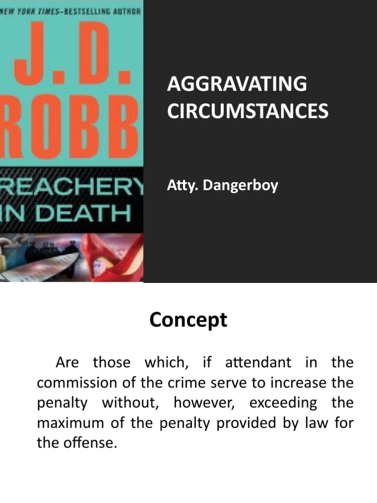 Aggravating Circumstances | PDF | Mitigating Factor | Crime & Violence