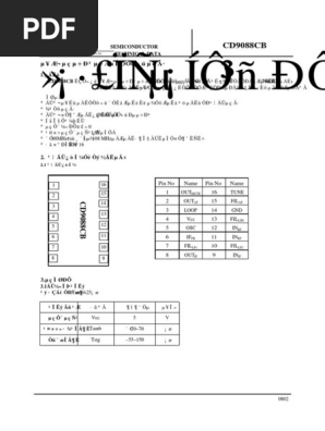 Cd9088 Pdf FM Only Kit Using CXA1619 |Radiomuseum.org