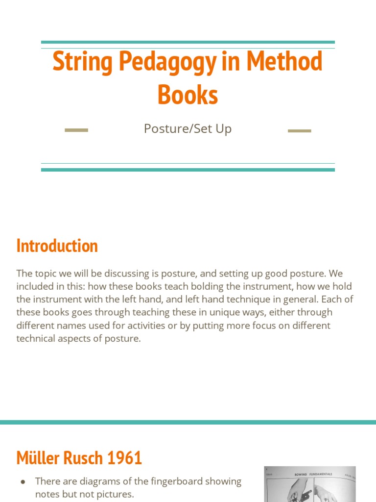 String Pedagogy in Method Books Presentation | PDF | String Instruments ...