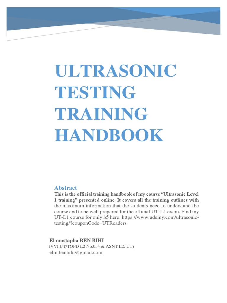 Ultrasonic Testing Handbook 1 | PDF