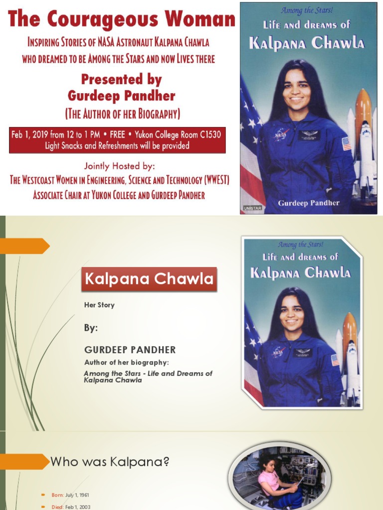 Slides: The Life of Kalpana Chwala | PDF | Spaceflight Technologies ...
