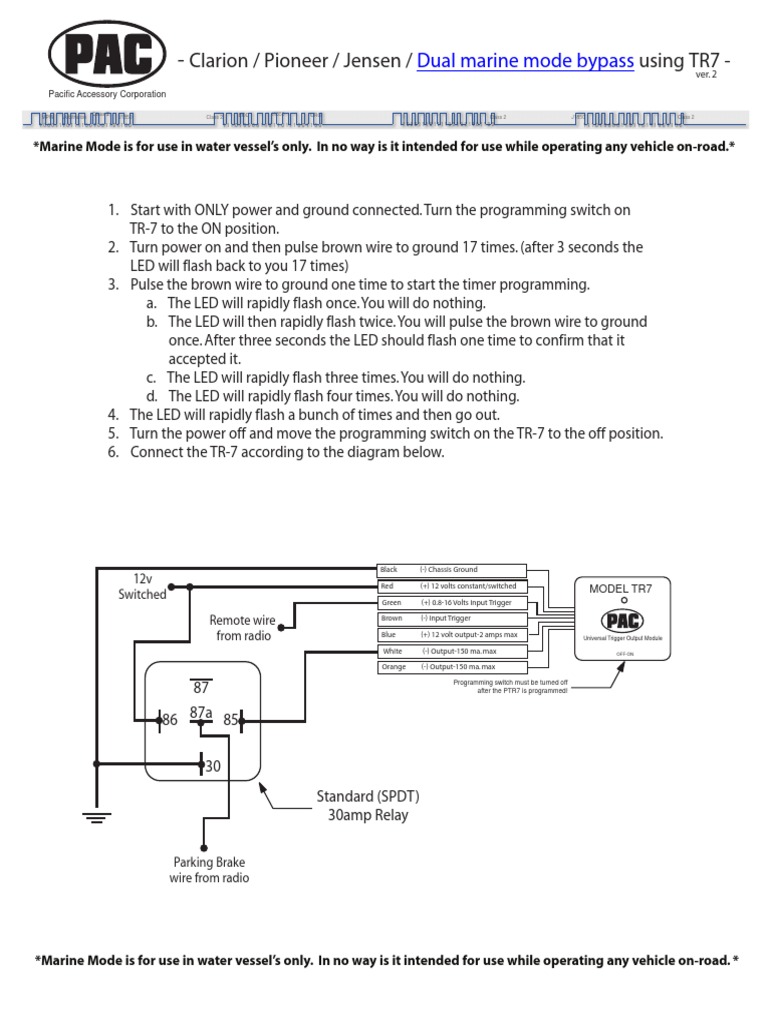 Tr7 Installation Instructions | PDF | Relay | Amplifier