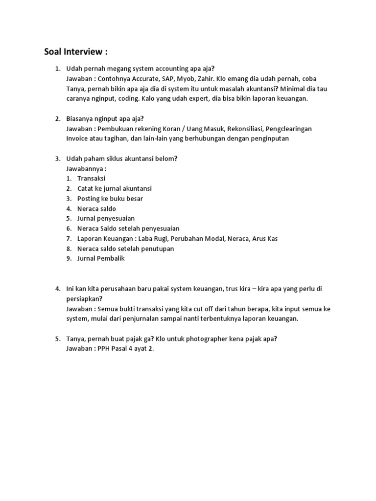Soal Interview | PDF