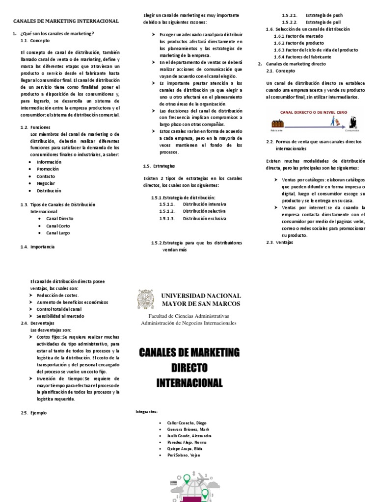 Canales de Distribución Directa | PDF | Marketing | Business