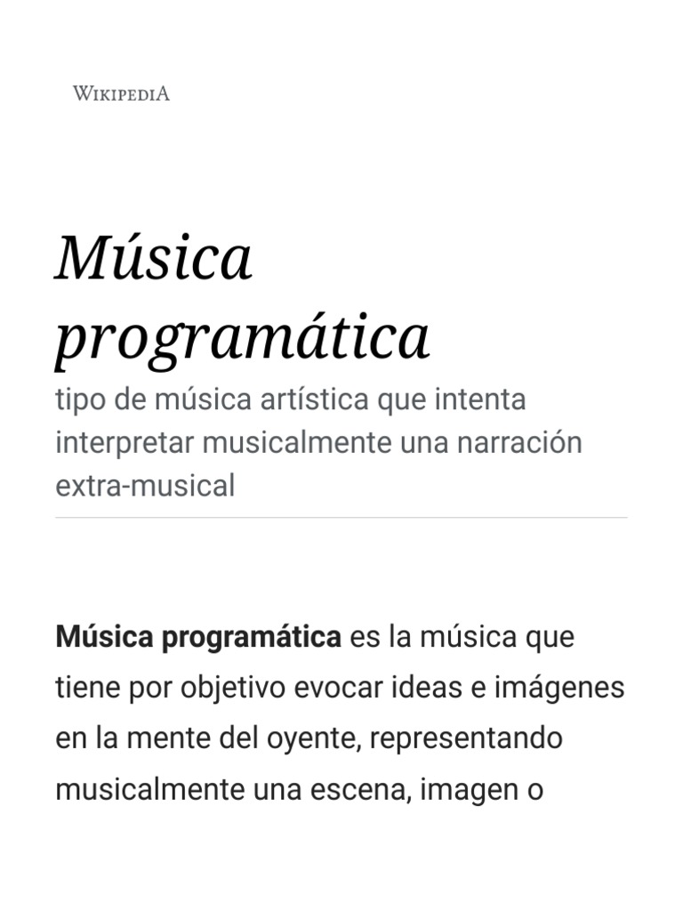 0música Programática - Wikipedia, La Enciclopedia Libre | PDF | Música ...