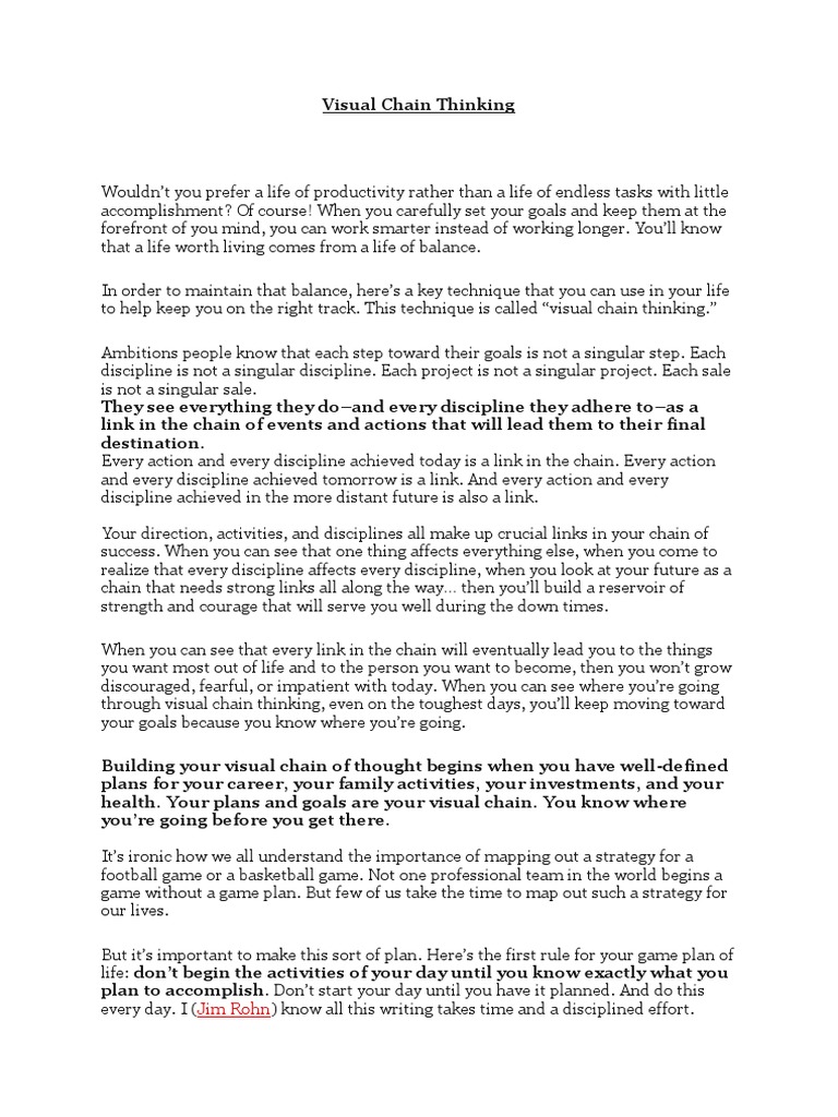 Visual Chain Thinking | PDF | Thought | Psychological Concepts