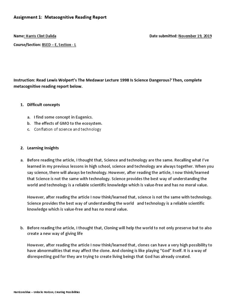 Assignment 1 | PDF | Invention | Science