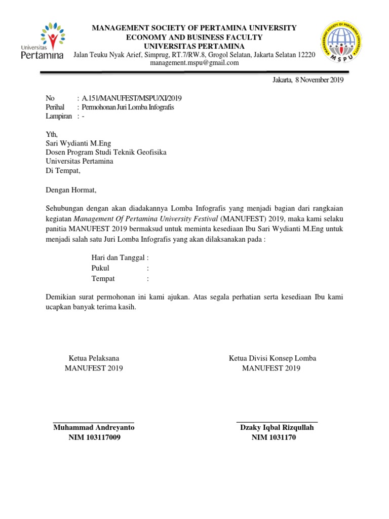 Surat Dewan Juri | PDF