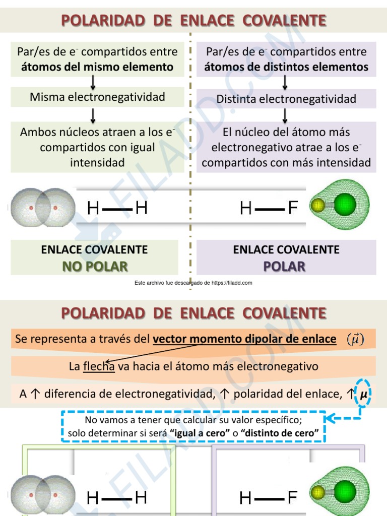 Polaridad de Enlace - TRePEV - Polaridad de Moléculas | PDF | Polaridad ...