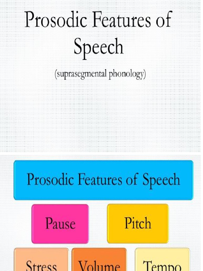 Prosodic Features of Speech | PDF
