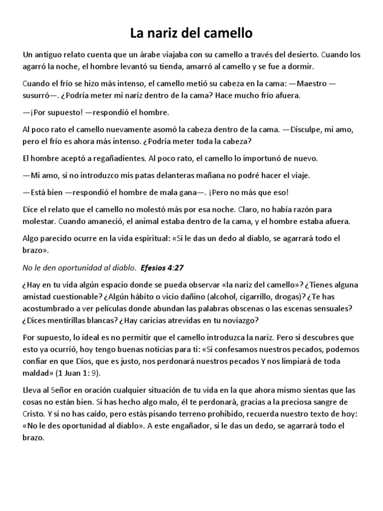 La lección de la nariz del camello | PDF