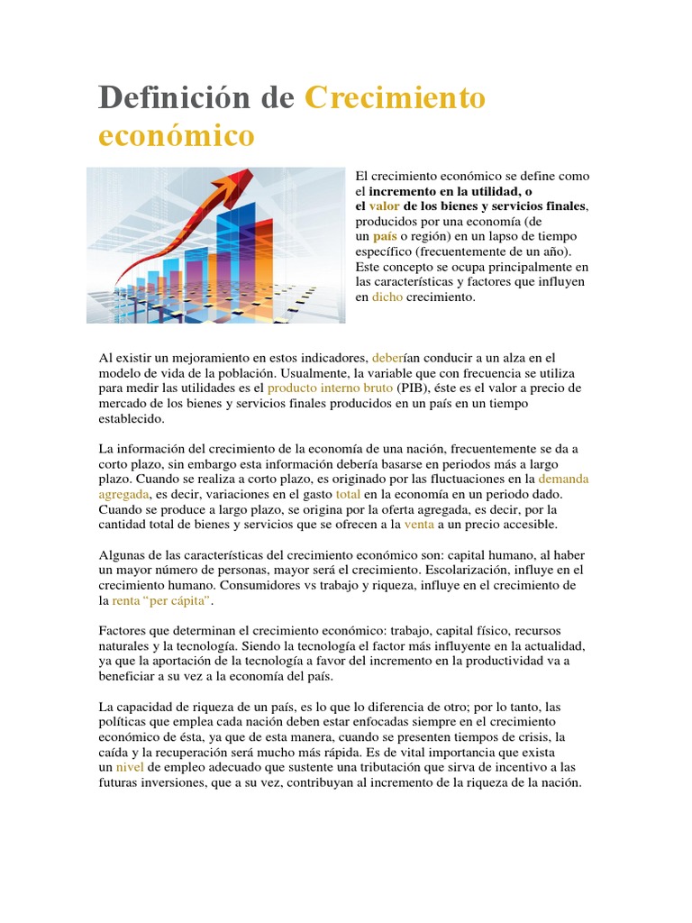 Crecimiento Economico | PDF | Crecimiento económico | Producto Interno Bruto