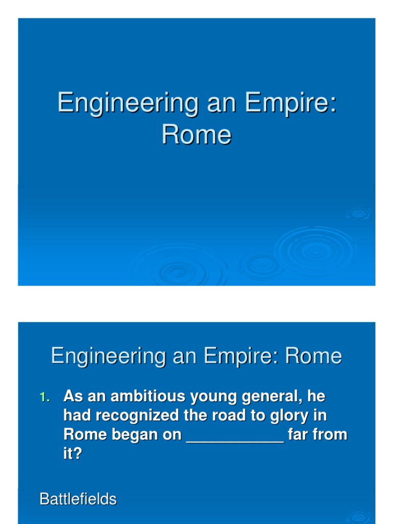 Engineering An Empire-Rome | Download Free PDF | Ancient Rome | Rome